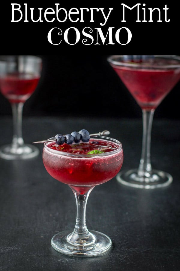 Blueberry Mint Cosmo | Colorful and Scrumptious | Dishes Delish