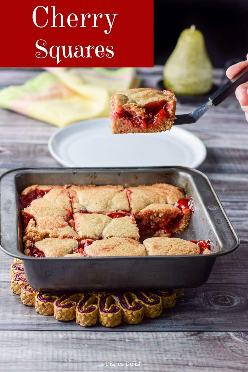 Cherry Bars | Dishes Delish