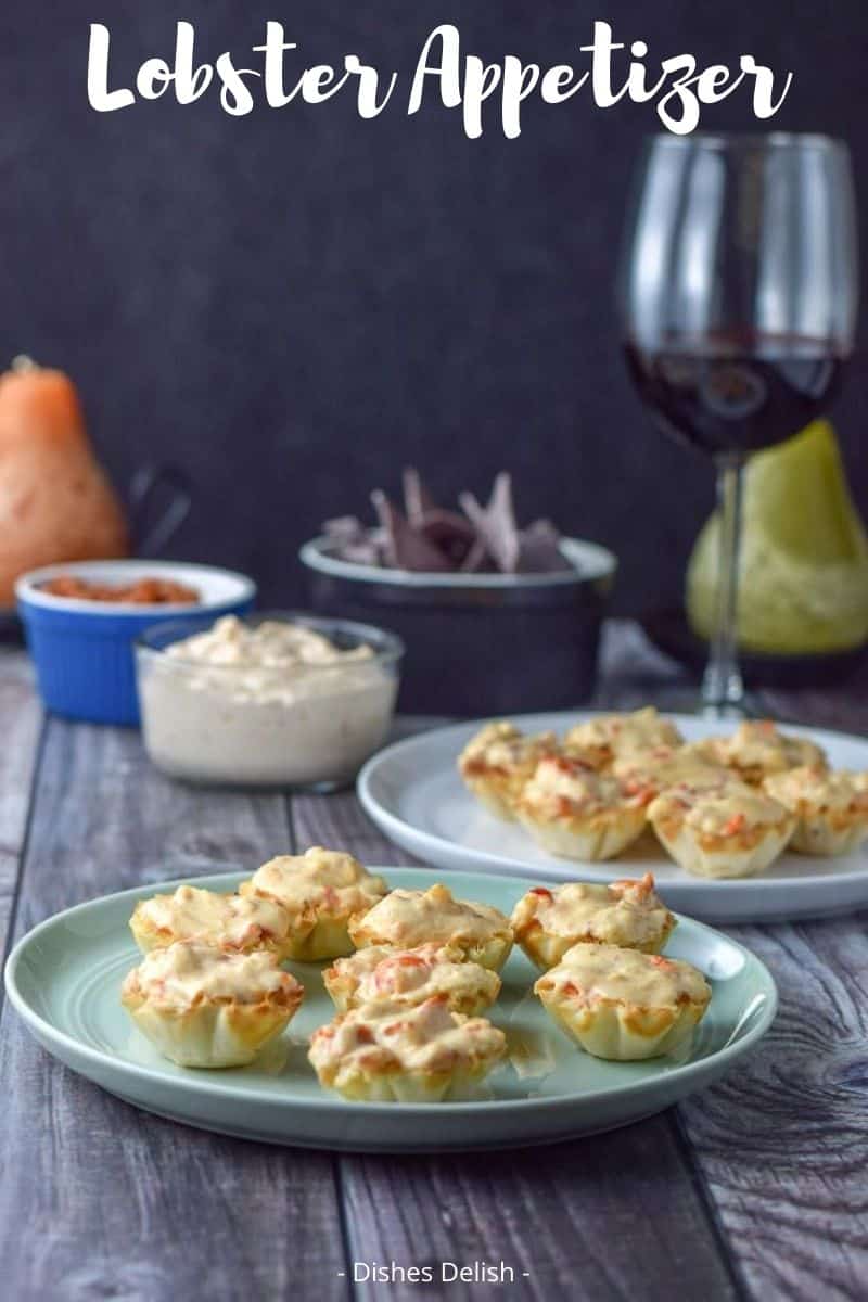 Lobster Appetizer - Cream Cheese Lobster Phyllo cups - Dishes Delish