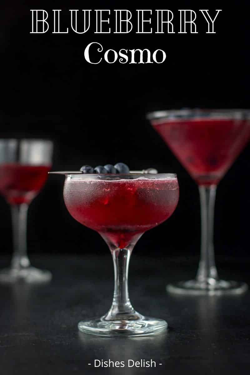 Blueberry Mint Cosmo | Colorful and Scrumptious | Dishes Delish