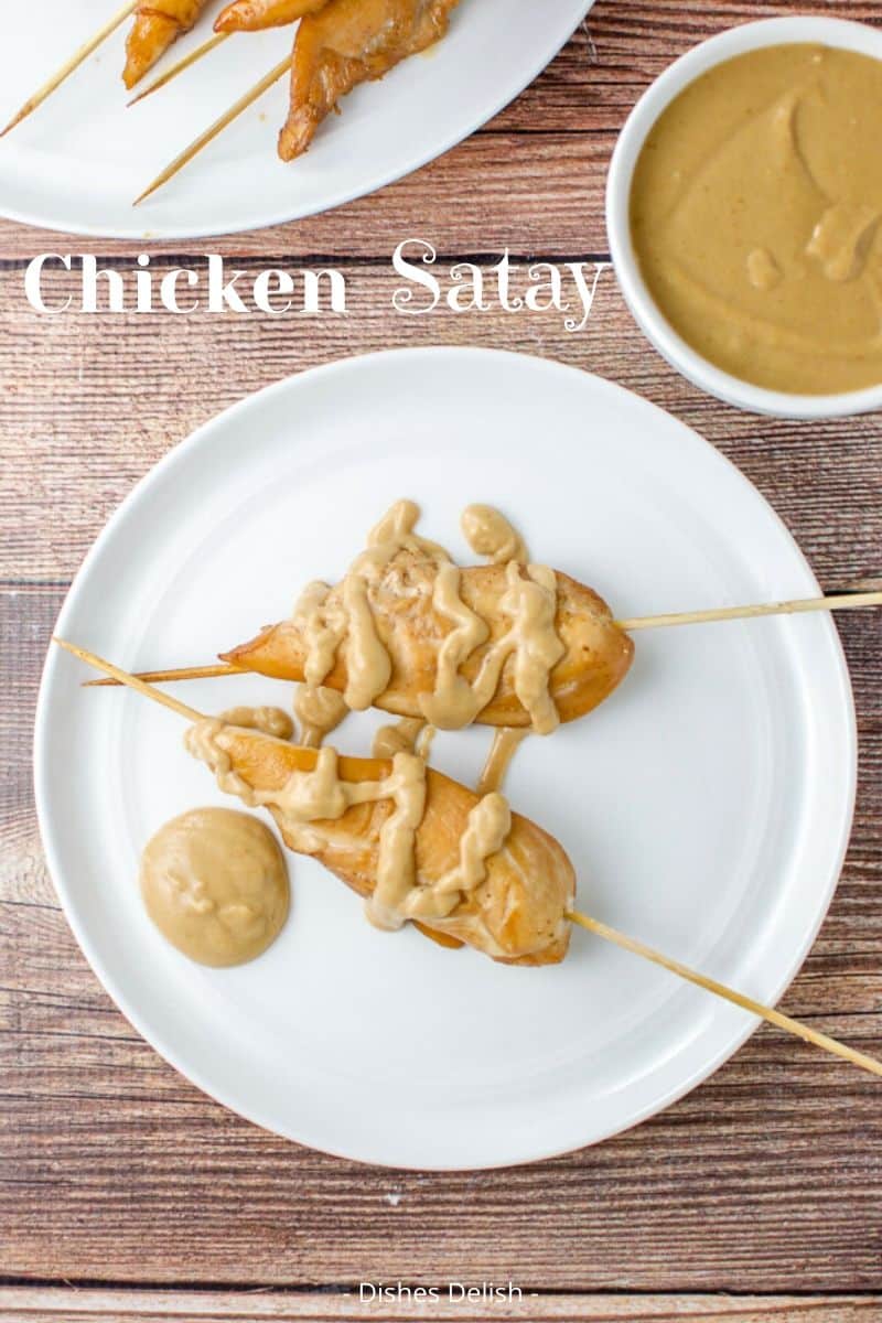 Thai Chicken Satay - Simple Baked Recipe - Dishes Delish