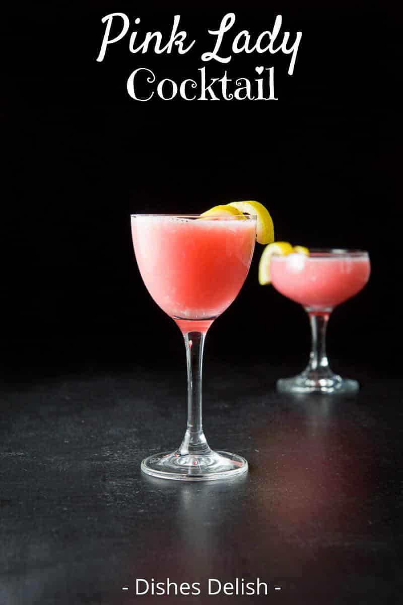 Pink Lady Cocktail - Pretty and Delicious - Dishes Delish
