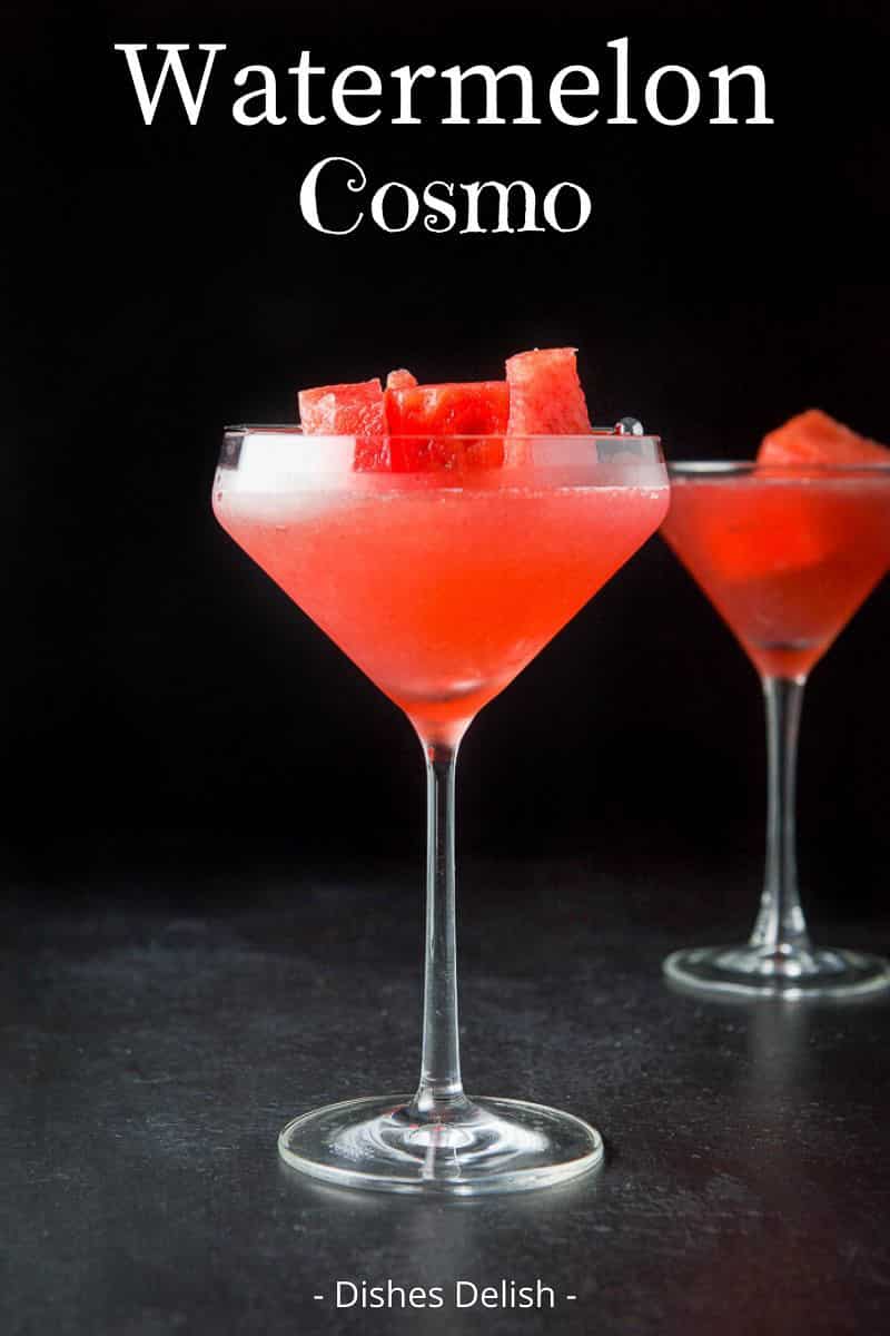 Watermelon Cosmo Cocktail | Dishes Delish