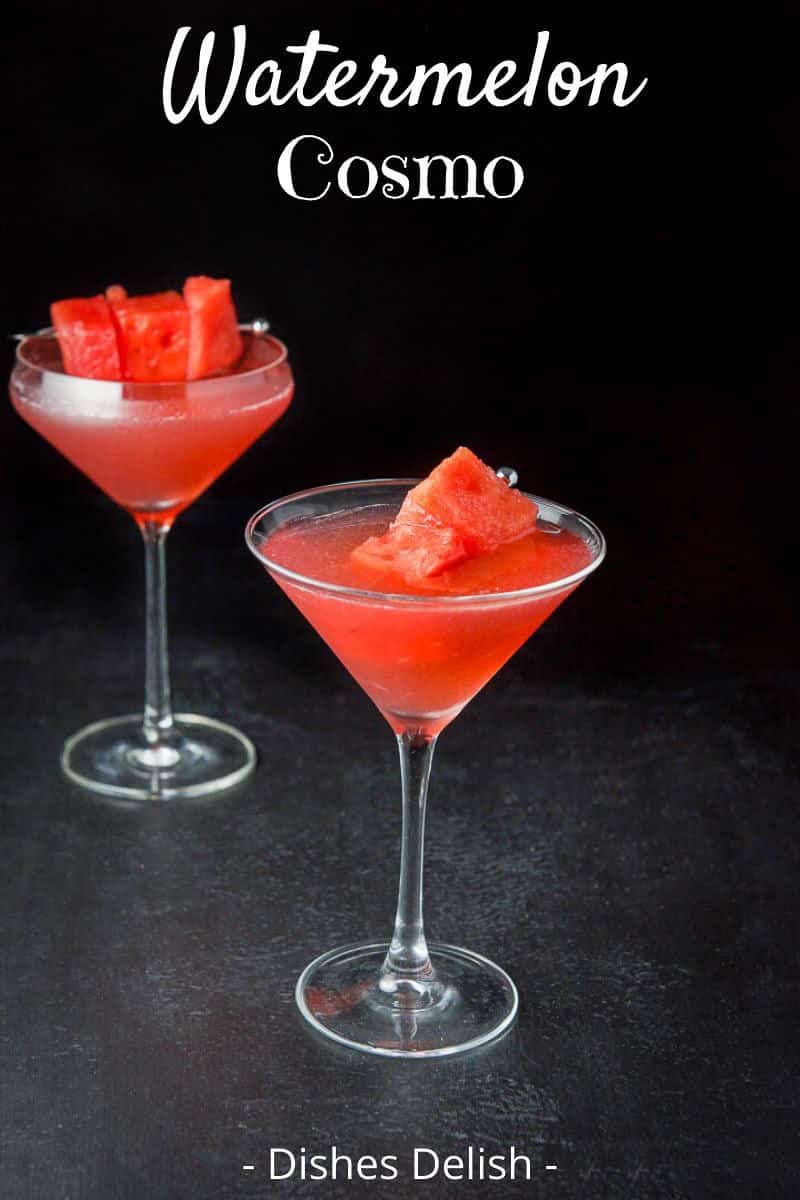Watermelon Cosmo Cocktail | Dishes Delish