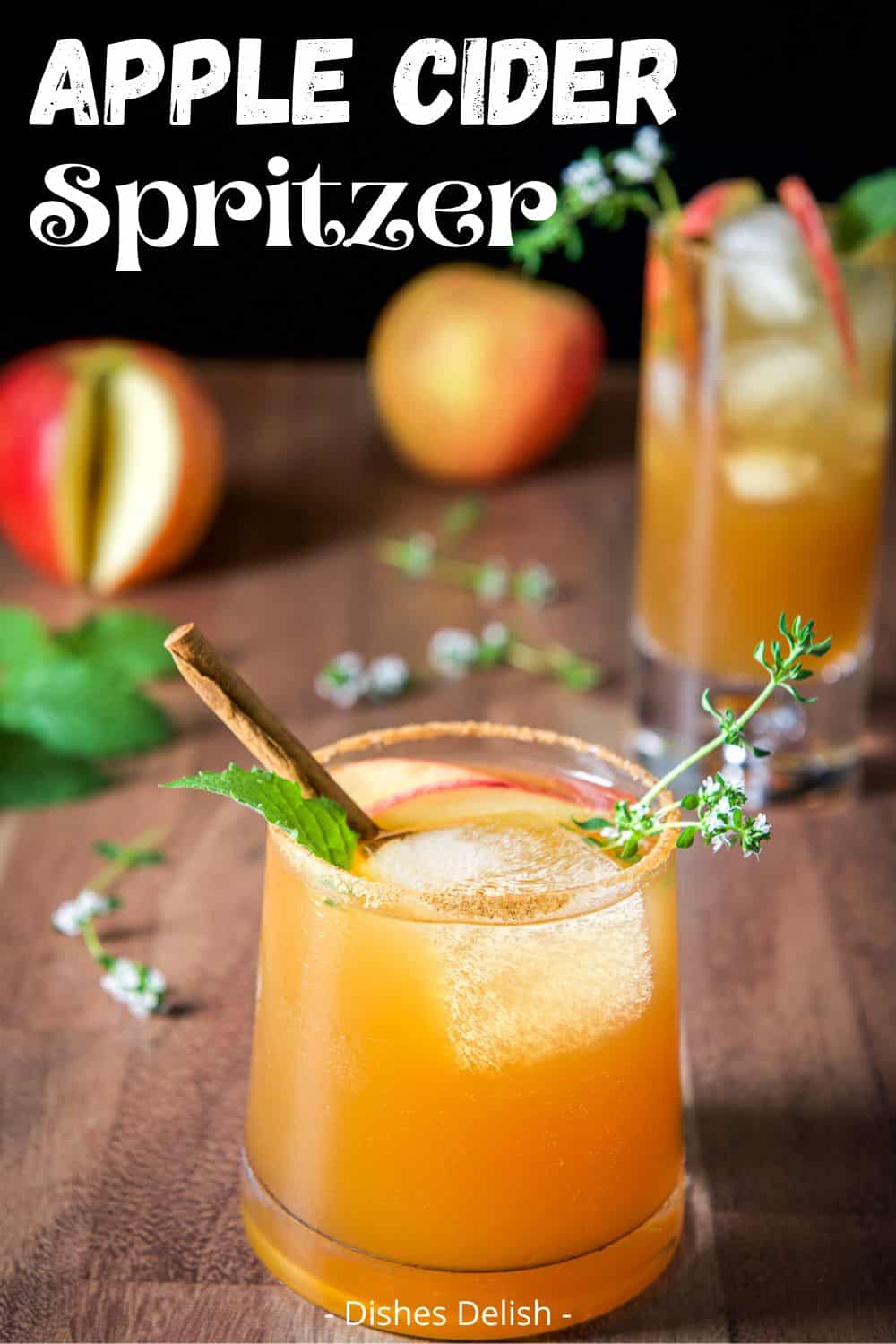 Apple Cider Spritzer Cocktail | Dishes Delish