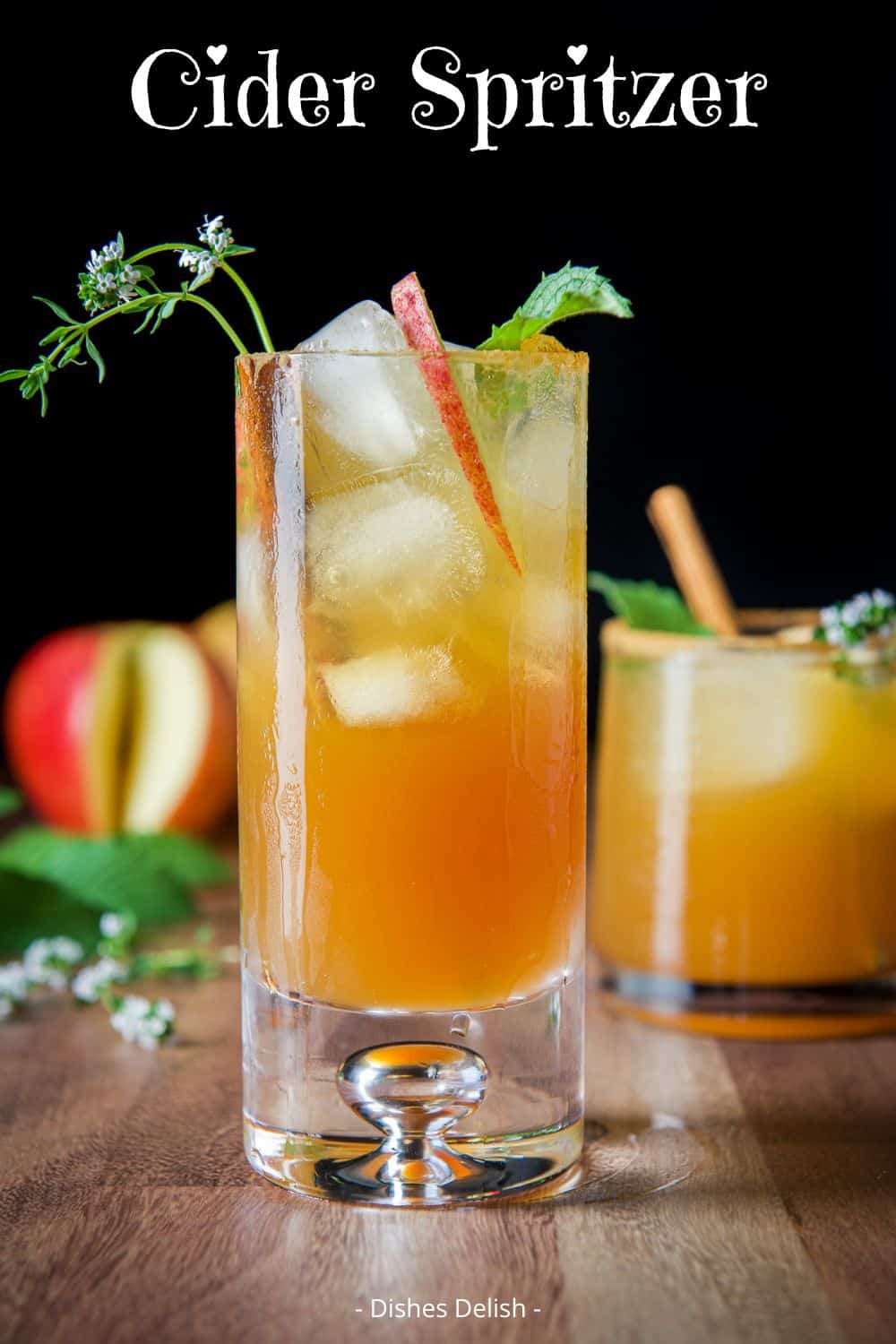 Apple Cider Spritzer Cocktail | Dishes Delish