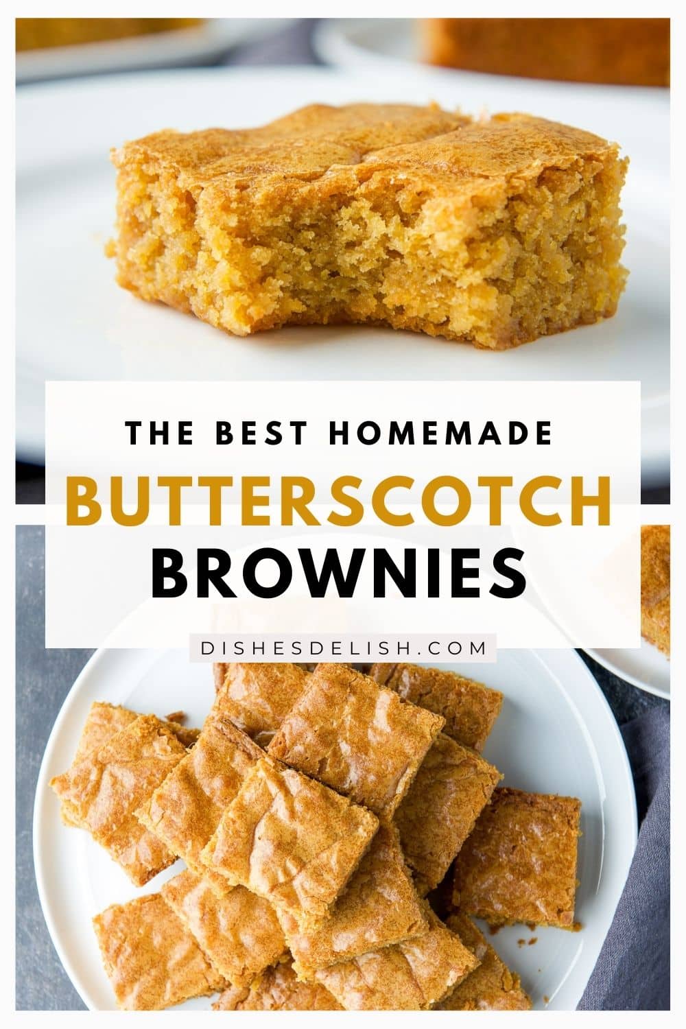 Butterscotch Brownies - Dishes Delish